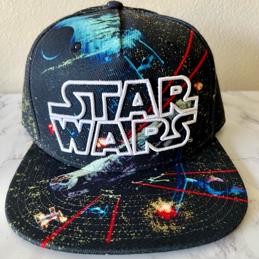Star Wars Battle Scene Snapback Hat Cap Licensed Blac… - Gem